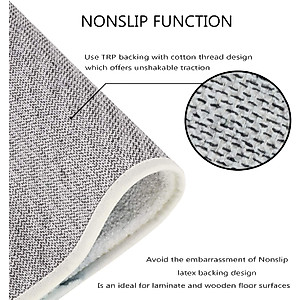 Lahome Marble Round Rugs - 6Ft Washable Large Round Living Room Area Rug Non-Slip Throw Blue Dining Room Rug Soft Ultra-Thin Circle Bedroom Rug Indoor Round Carpet for Office Kitchen Entrance