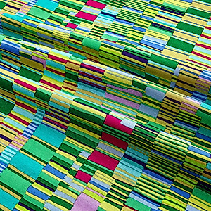 Kaffe Fasset Collective Shirt Stripes Green, Fabric by the Yard