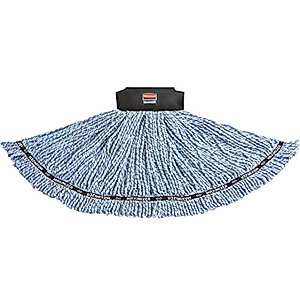 Rubbermaid Commercial Products-1924782 Maximizer Mop Head, Blend, Large, Blue, Cleans Floors Faster, Heavy Duty Absorbancy