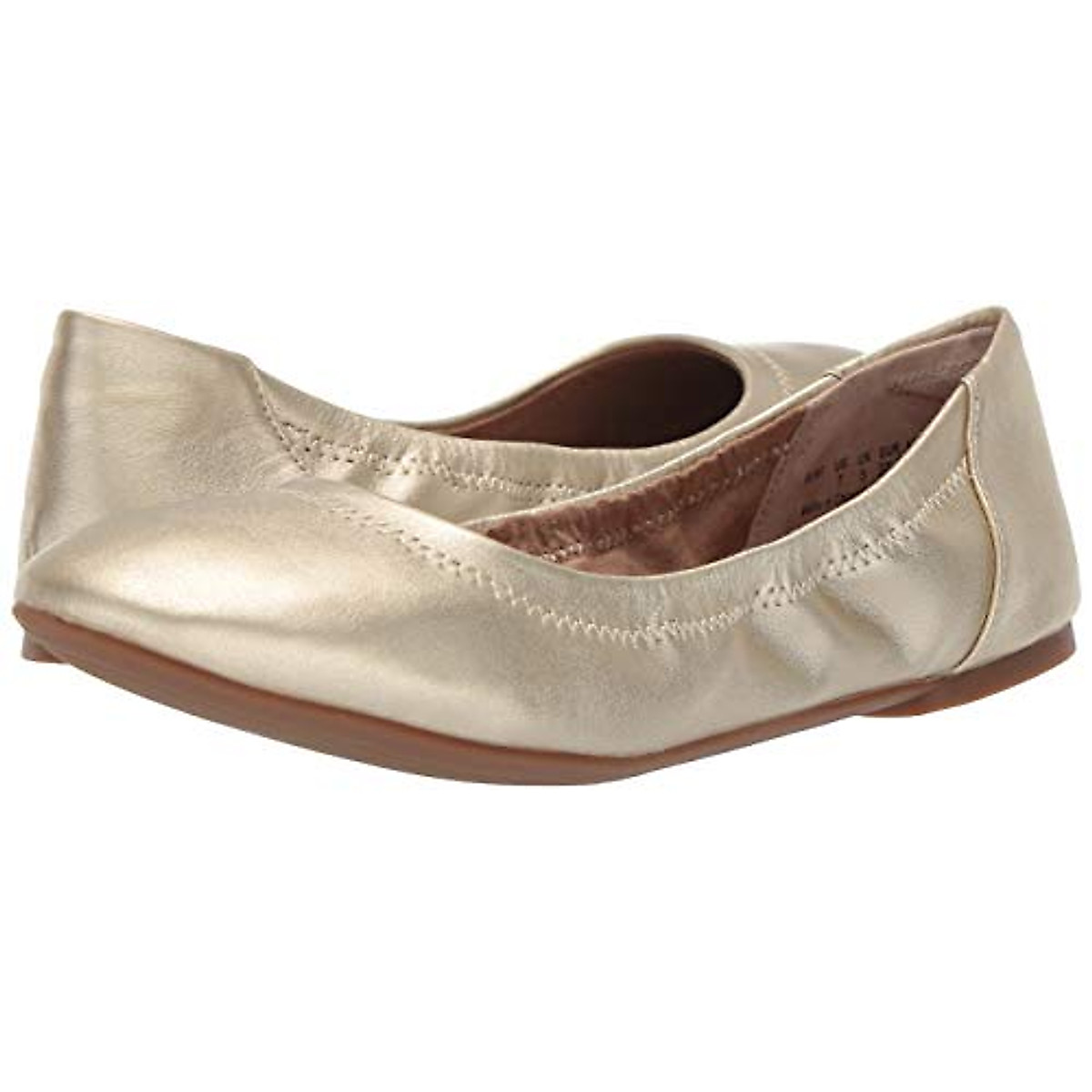 Amazon Essentials Women's Belice Ballet Flat, Gold, 9