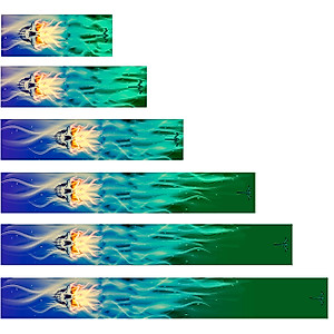 White Water Archery Laminated Green Flaming Eyes Skull Skeleton Smoke 1 Arrow Wraps 15 Pc Pack (7, 1)