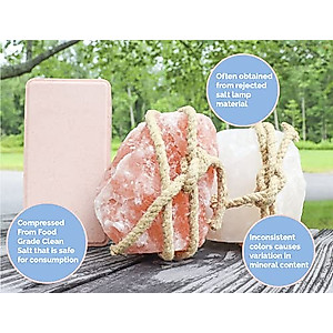 Himalayan Secrets 8.8LB (4KG) Compressed Pink Himalayan Salt Animal Lick Brick for Livestock and Wildlife - 100% Pure & Natural Feed Salt - 84 Natural Minerals and Trace Elements
