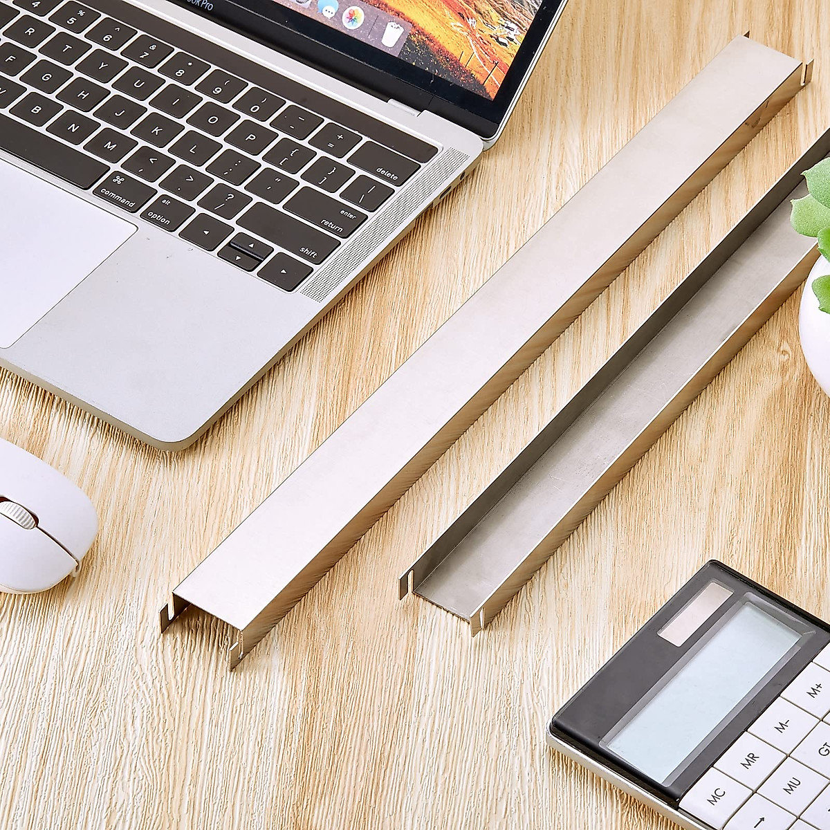 Lateral Front to Back File Rails Front to Back File Bar Rails Hanging File Rails Filing Cabinet Parts Stainless Steel File Drawer Rails 15.76 Inches Long (6 Pieces)