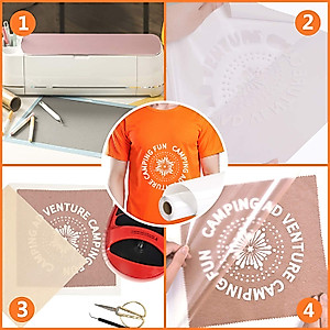 RENLITONG White HTV Iron on Vinyl 12Inch by 10ft Roll HTV Heat Transfer Vinyl for T-Shirt HTV Vinyl Rolls for All Cutter Machine - Easy to Cut & Weed for Heat Vinyl Design