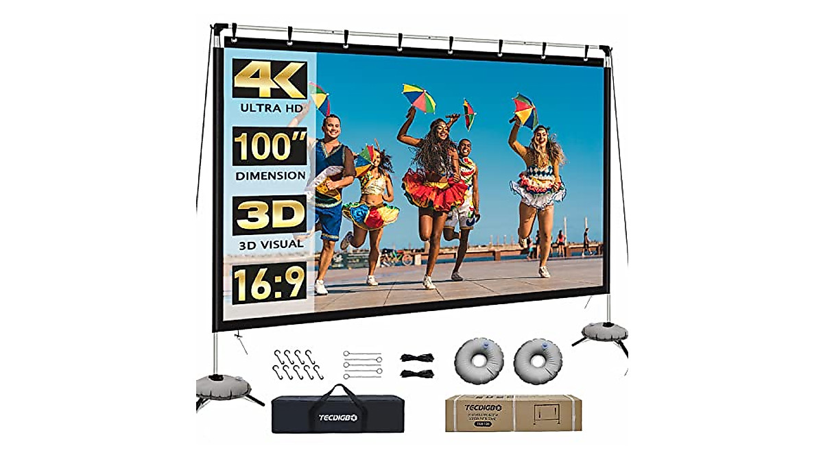 Outdoor 100-inch HD Projector Screen for Home & Outdoors