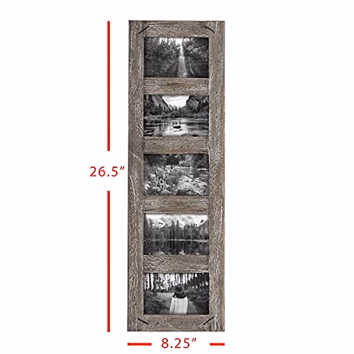 Foreside Home & Garden FFRD06187 4X6 Five Photo Weathered Wood Frame