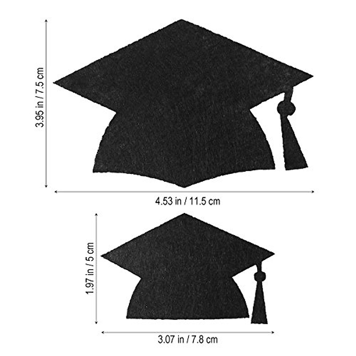 BinaryABC Graduation Party Banner,Grad Cap Photo Banner Garland with Clip,Graduation Party Decorations(Black or White Rope Random)