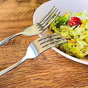 DAFU 18/10 Stainless SteelCake Cutting Set Mirror Polished Dishwasher Safe - Pack of 12 （Silver 8 Inches）