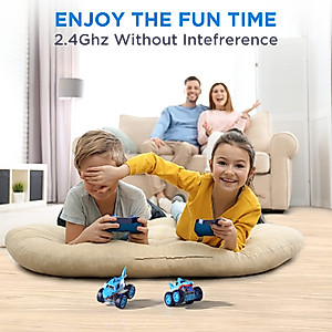 MaxTronic Mini Remote Control Car, 4WD 2.4Ghz Remote Control 360° Rotating Built-in Rechargable Battery Fast Mini Stunt RC Car, Shark Car Truck Toys Gifts for 3-12 Years Old Boys Girls