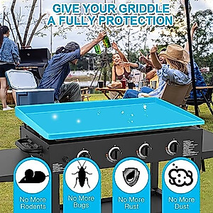 Eibodian Silicone Griddle Mat for 36" Blackstone, Upgraded Full-edge Blackstone Griddle Cover, Heavy Duty Food Grade Silicone Grill Mat Protects Grill Year-Round from Debris, Insects, and Rust