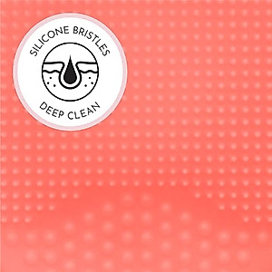 S&T INC. Face Scrubber for Skin Care, Silicone Face Exfoliator, 2 Pack, Coral/Teal