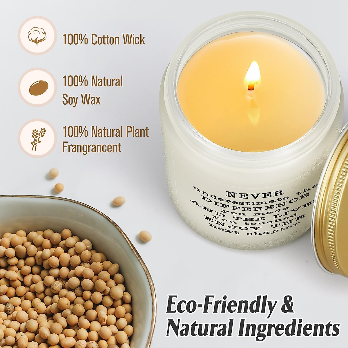 Goodbye Gifts for Coworkers, Retirement Gifts for Women, Going Away Farewell Moving Away Gifts for Friends Teachers, Birthday Thanksgiving Christmas Gifts, Lavender Candle