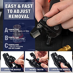 iCrimp PEX Removal Tool for F2098 Stainless Steel Clamps & F1807 Copper Rings, PEX Decrimping Tool