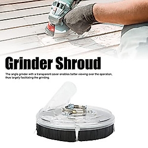 Dust Shroud, Grinder Shroud Angle Grinder Dust Collector Transparent Cover Protector for Grinding