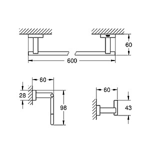 Grohe Essentials Cube City Bathroom Set 3-In-1