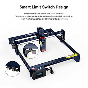 ATOMSTACK A5 M50 Pro Laser Engraver, 5.5W Fixed-Focus 0.08mm Compressed Spot Laser Cutter and Engraving Machine for Wood Metal with Terminal Panel for Offline Engraving, Engraving Area 410x400mm