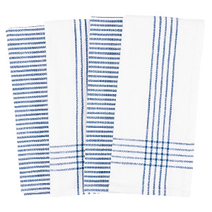 KAF Home Set of 4 Monaco Relaxed Casual Slubbed Kitchen Towel | 100% Cotton Dish Towel, 18 x 28 Inches | Soft and Absorbent Farmhouse Kitchen Towel | Set of 4 (Blue)