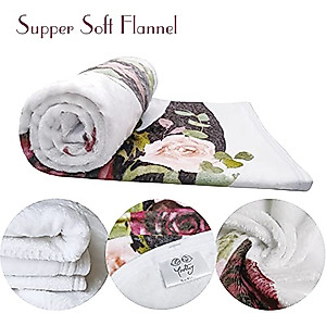 Yoothy Moon Baby Monthly Milestone Blanket for Girl, Gift for Baby Shower, Baby Photo Blanket for Newborn Picture, Wreath &Headband Included, Soft Flannel Blanket 45''x40''