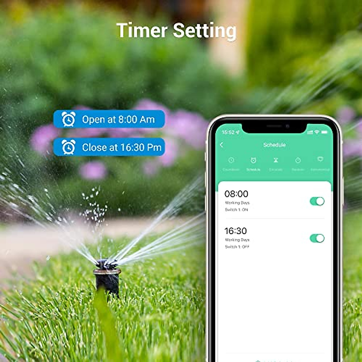 DEWENWILS WiFi Outdoor Outlet Timer, Smart Yard Stake Plug with 6 Outlets, Remote& Voice Control, Waterproof Power Stake Timer with 6Ft Cord, Alexa& Google Assistant Compatible, 1875W/15A, FCC Listed