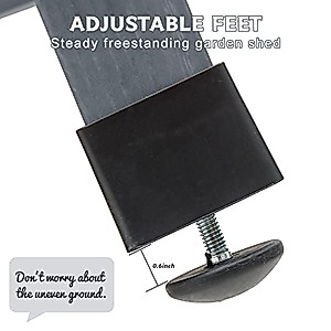 Outdoor Storage Cabinet, Wood Garden Shed, Waterproof Tool Furniture with Shelves, Door, Adjustable Legs for Yard, Patio, Deck