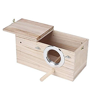 Durable Wooden Birds Nest Natural Bird House Cockatiels Bird Breeding Box for Dove Sparrow Small Animal