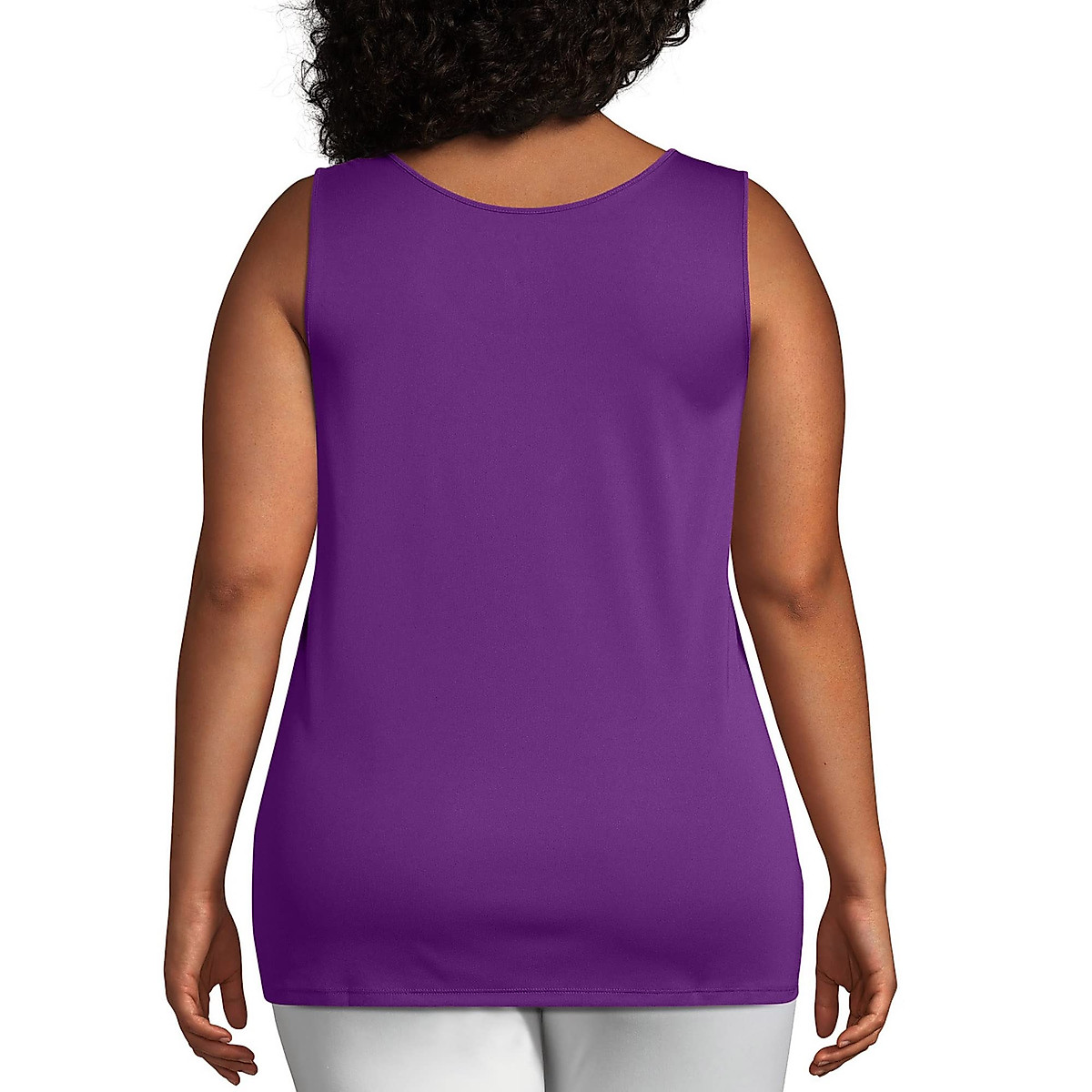 JUST MY SIZE womens Cooldri Performance Scoopneck Tank Top Shirt, Plum Dream, 16 US