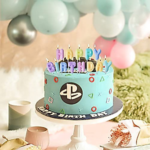 Berkebun Happy Birthday Cake Candles with Fun Colorful Candle Holders Included; for Birthday Cakes to Make it a Magical,CelebrationMacaroon Color Birthday Candles