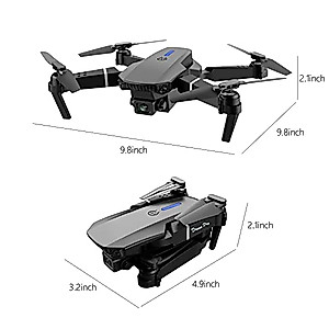 Drone with 1080P Dual HD Camera, Upgradded RC Quadcopter, WiFi FPV RC Drone for Beginners, Live Video HD RC Aircraft, Intelligent Obstacle Avoidance, Control Toy for Boy Girl Gift (Black)