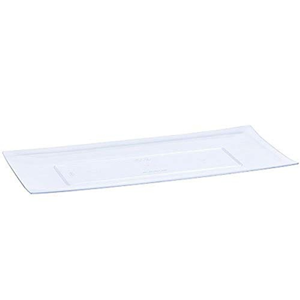 Lillian Tablesettings Plastic Tray - 13"" X 6.25"" | Clear Rectangles Servingware | Pack of 3