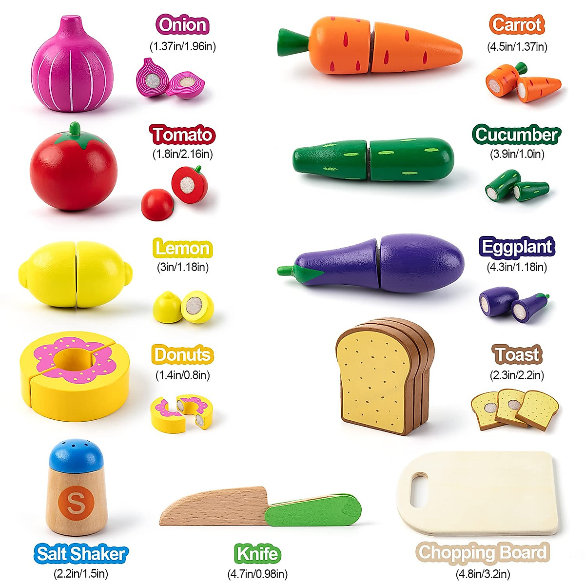 Juboury Pretend Play Kitchen Set - Toy Kitchen Accessories with Stainless Steel Cookware Pots and Pans, Plates, Cooking Utensils, Kids Chef Coat & Hat, Wooden Play Food for Kids, Girls, Boys, Toddlers