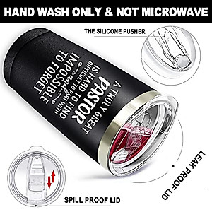 DOEARTE Pastor Gifts for Men Women - A Truly Great Pastor is Hard to Find - Pastor Appreciation Gifts - Funny Thank You, Birthday, Thanksgiving, Anniversary, Gift Ideas for Pastor - 20oz Tumbler