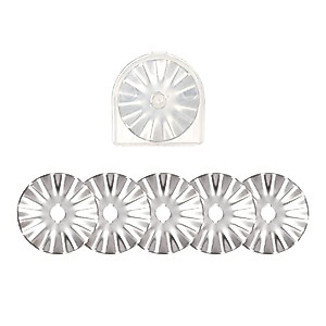 45mm Wavy Rotary Cutter with 5pcs Pinking Circular Refill Blades Fabric Paper Cutters Cutting Knife Patchwork Leather Sewing Tool