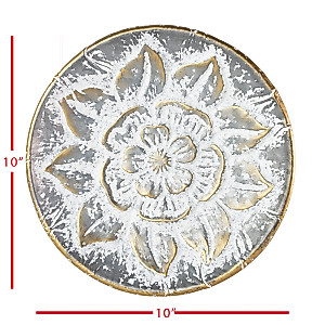 Foreside Home & Garden Flora Metal Decorative Tray