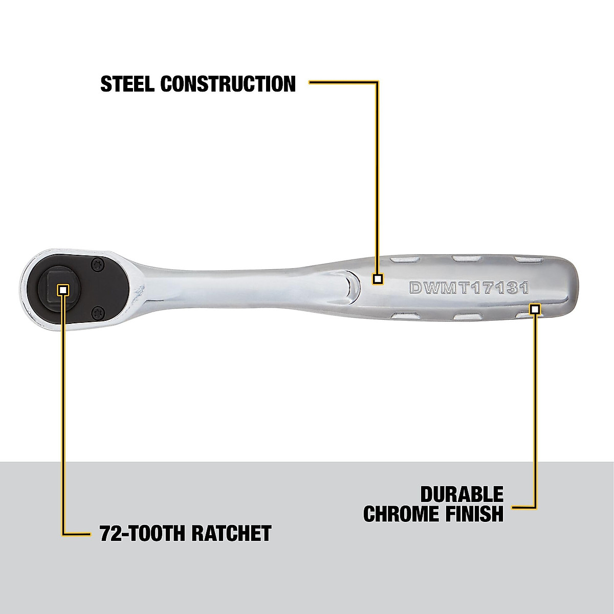 DEWALT Mechanics Tool Set, Includes Ratchets, Drill Bits and Anti-Slip Screwdriver, 84 Piece (DWMT81531)