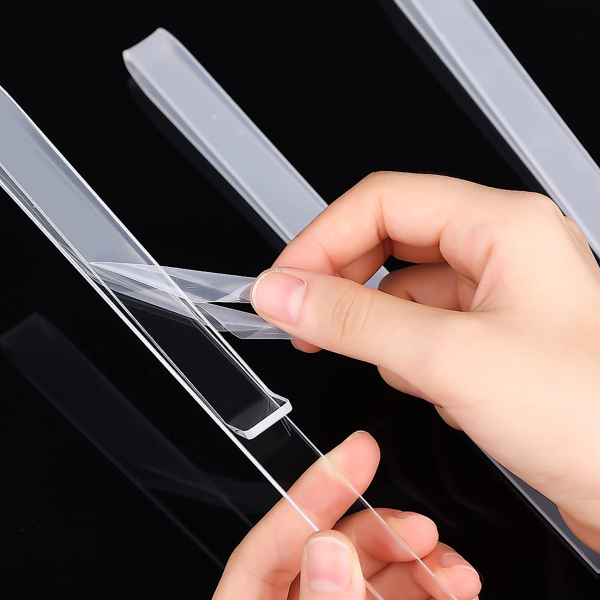 SAVITA 10 Pcs Music Stand Clips, Clear Acrylic Music Holder Clip Book Page Clip for Wind for Musician Composer Outdoor Gig Rehearsal Easy Reading