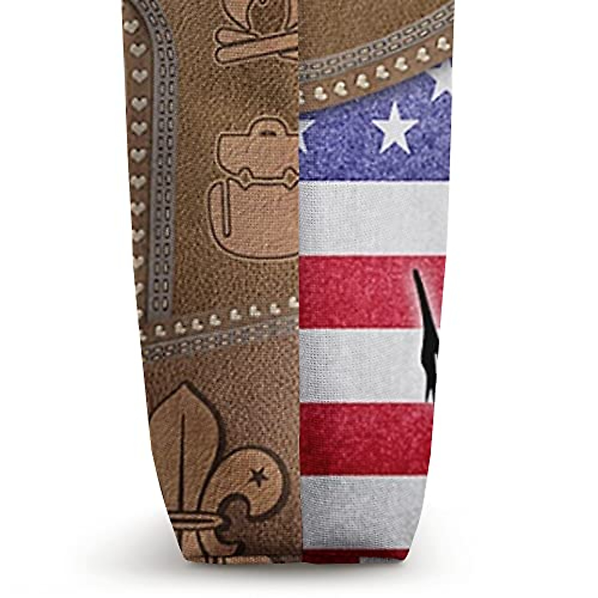 Scout Mom American Flag-Leather-Scouting Tote Bag