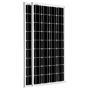 SUNGOLDPOWER 200 Watt 12V Monocrystalline Solar Panel Module Kit, High Efficiency Module PV Power Charging Battery, Portable LCD Solar Panel Controller for RV, Boats, Camper, Marine,Off-Grid System