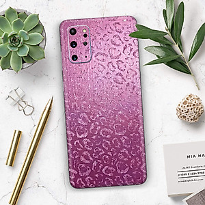 DesignSkinz Glamorous Pink Cheetah Print Protective Vinyl Decal Wrap Skin Cover Compatible with The Samsung Galaxy S20 (Screen Trim & Back Glass Skin)