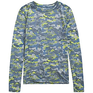 Eddie Bauer Thermal Underwear For Kids - 2 Piece Performance Base Layer Underwear Set For Boys and Girls (5-16), Size 10-12, Lime Green