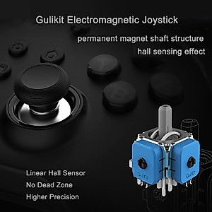Guli kit Kingkong 2 Bluetooth Controller with Hall Effect Sensing Joystick for Switch OLED/PC/Android/Steam, No Stick Drift, No Deadzone, 6-Axis Sensing, Vibration, Turbo Function (Black)