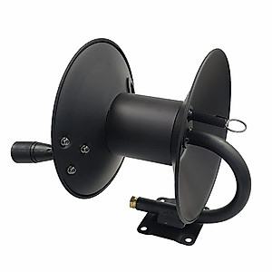 MAVPAWIY High Pressure Hose Reel 50ft, Heavy Duty Steel Hose Reel 4000PSI 3/8"NPT Pressure washer hose reel liquid use(Hose not Included)