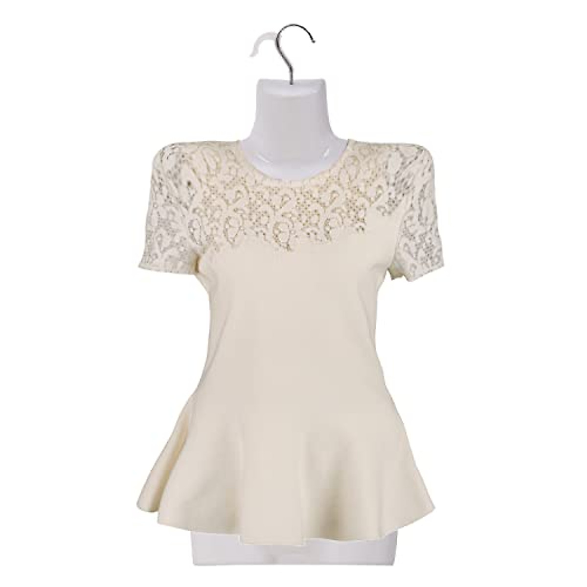 4-Packs Female Mannequin Torso Set 27" Dress Form Hollow Back Half Body Clothing Display Plastic Adult Table Shirt Mannequin Model Stand with Metal Hook for Hanging - Craft Shows or Design, White