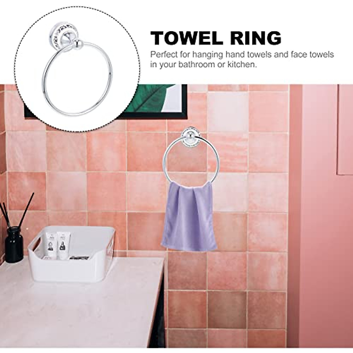 DIKACA Mounted Storage Mount Hangers Contemporary Wall-Mounted Toilet Stainless Hand Rack Holder Practical Accessories Stand Towels Hardware Farmhouse Decorative Organizer Ring