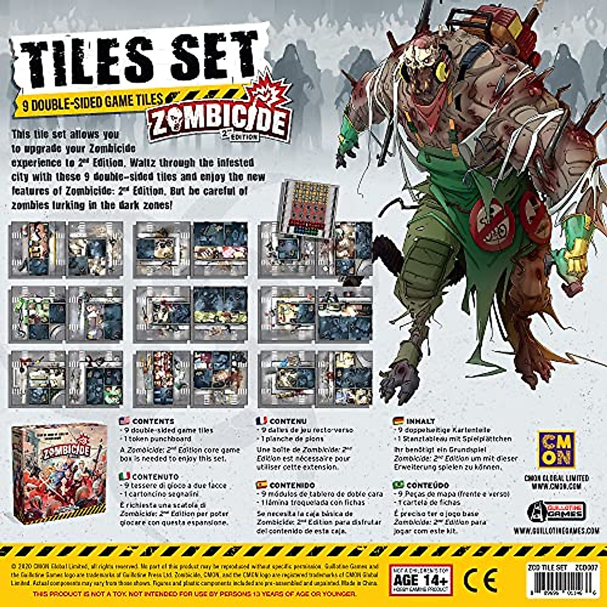CMON Zombicide 2nd Edition Tiles Set - Enhance Your Board Game Experience! Cooperative Strategy Game with Tabletop Miniatures, Ages 14+, 1-6 Players, 1 Hour Playtime, Made by CMON