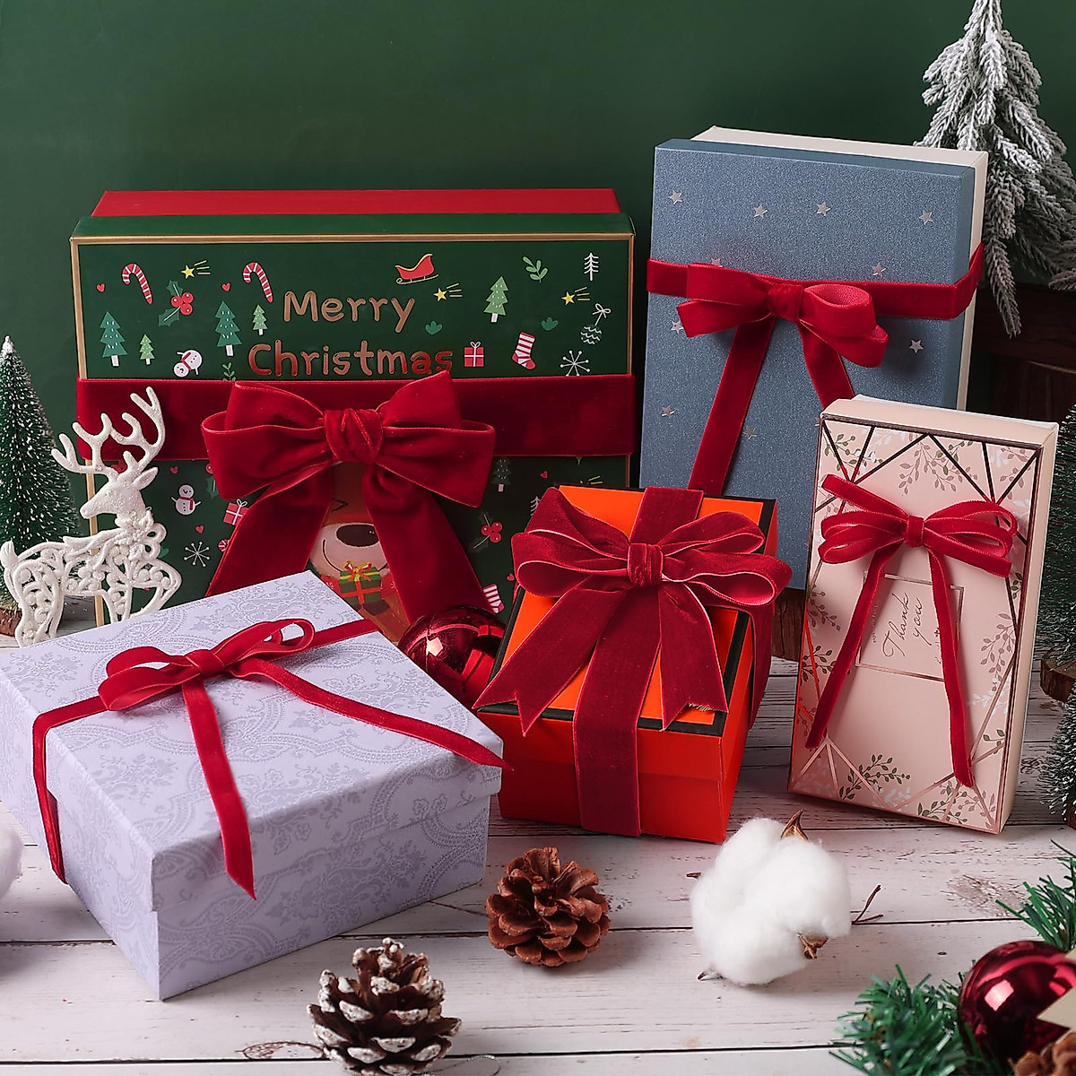 Ewaymado Silver Gray Velvet Ribbon 1 Inch x 20Yd,Great for Gift Wrapping,Hair Bows,Christmas,Wedding Party Decoration(1" Silver Gray)