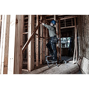 Little Giant Ladders, Jumbo Step, 3-Step, 2 Foot, Step Stool & Little Giant Ladders, Safety Step, 2-Step, 2 Foot, Step Stool, Aluminum, Type 1A, 300 lbs Weight Rating, (10210BA)