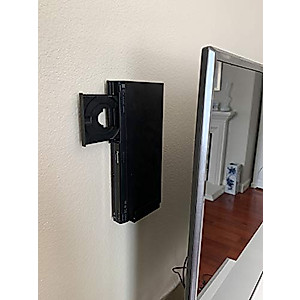 Mount Plus MP-06-02 Cable Box Mount, Modem Mount | Adjustable Wall Mount for Small and Wide Devices | Media Players, Cable Boxes, Modems, DVD Players | Game Console Such As PS3, PS4, Xbox One S (Wide)