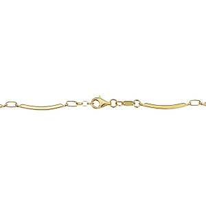 KoolJewelry 14k Yellow Gold Bar Link Bracelet for Women (1.8 mm, 7.25 inch)