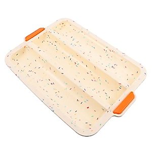 HONMEET Bread Mold French Bread Loaf Hot Dogs Bun Cookie Oven Bread Baking Tray Baguettes Perforated Pan Kitchen Cooking Tray French Bread Mould Silicone Bread Baking Mold Perforation Pan