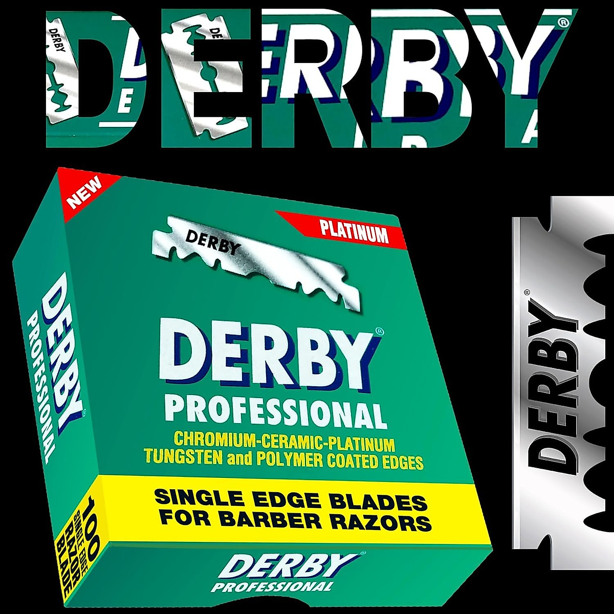 500 "Derby Professional" Single Edge Razor Blades for straight razor